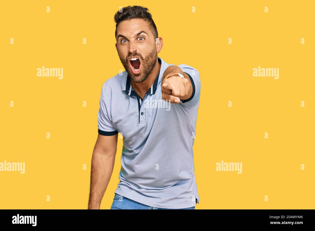 Angry Guy Yelling Finger Pointing High Resolution Stock Photography and ...