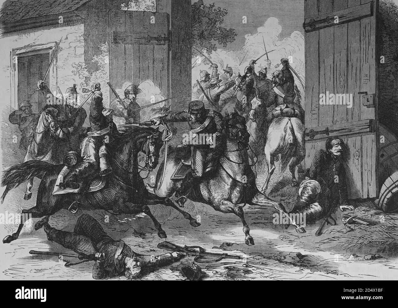 The Reconnaissance battle at Niederbronn, July 26th, 1870, illustrated ...