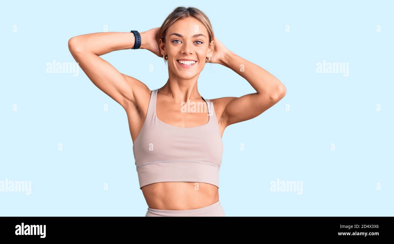 Woman Arms Behind Head
