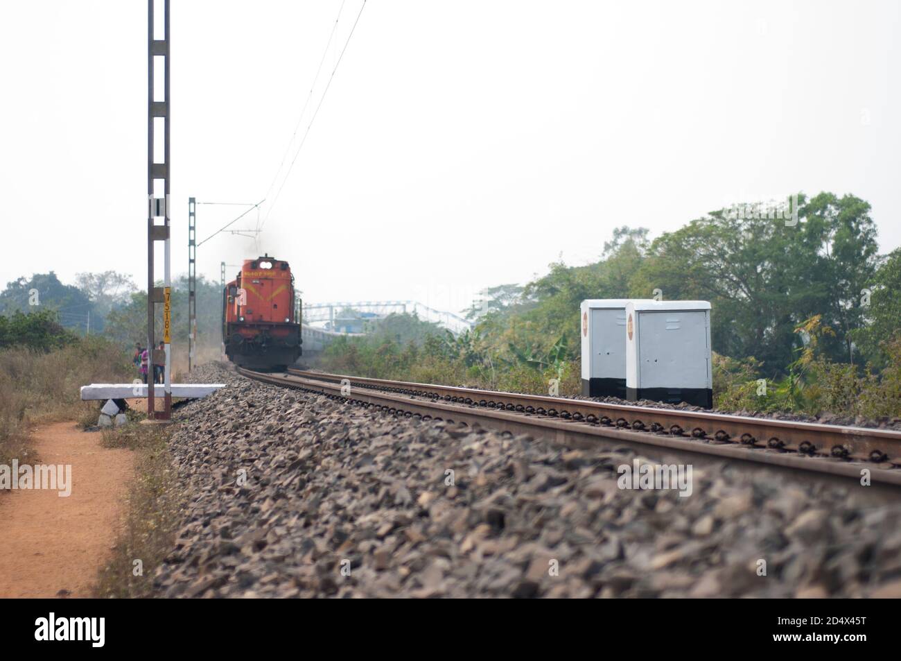 Indian train landscape hi-res stock photography and images - Alamy