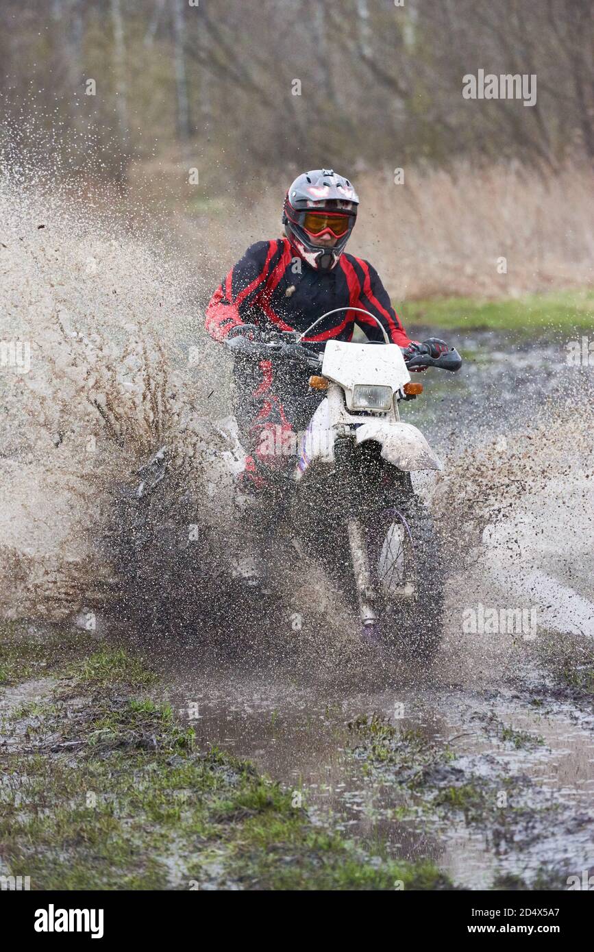Extreme racing on mud track Stock Photo - Alamy
