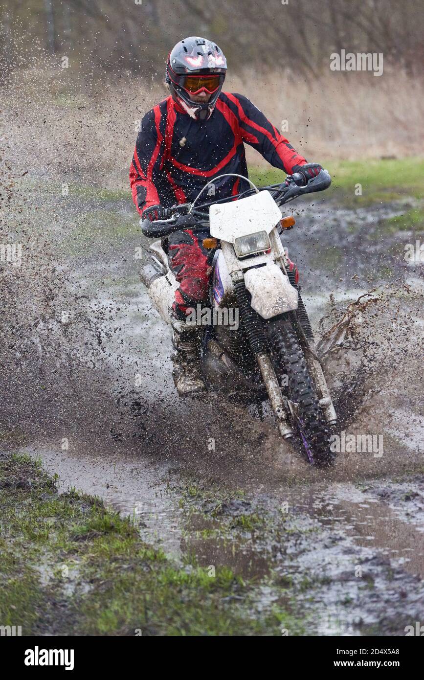 Extreme racing on mud track Stock Photo - Alamy