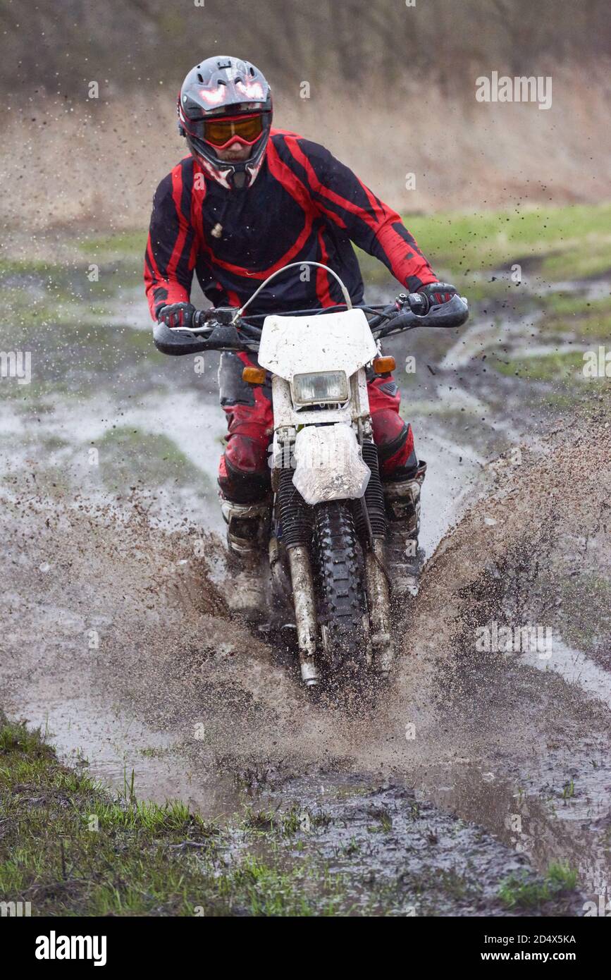 Extreme racing on mud track Stock Photo - Alamy