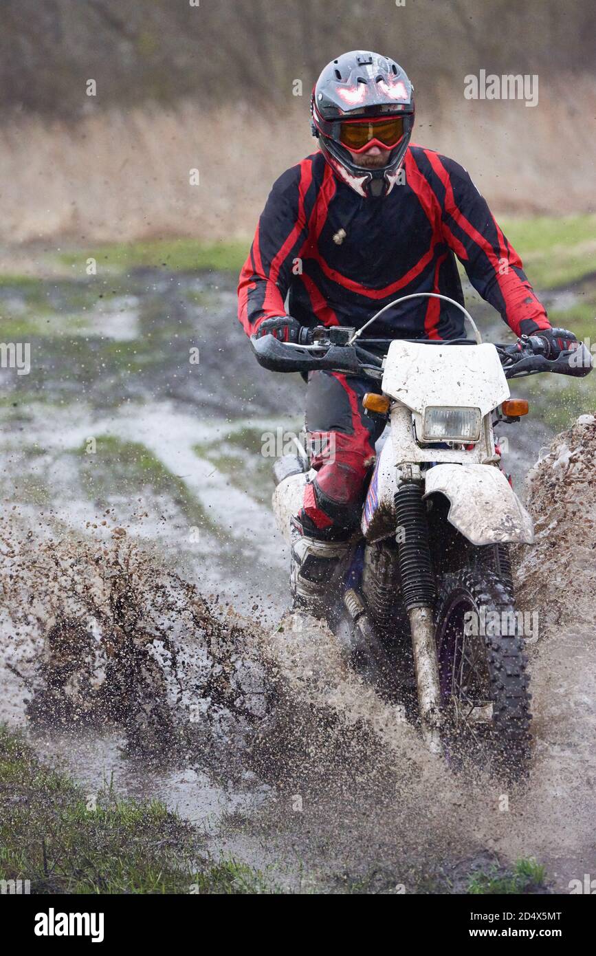 Extreme racing on mud track Stock Photo - Alamy
