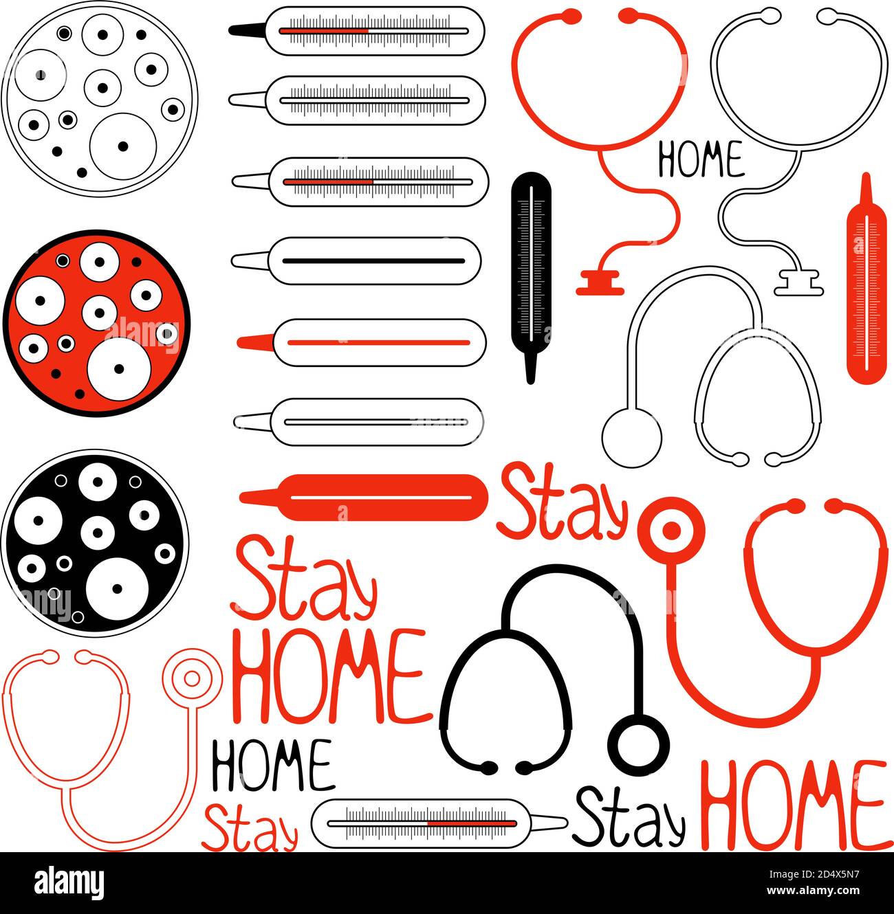 Coronavirus line icon set. Included icons as outbreak, contagious ...