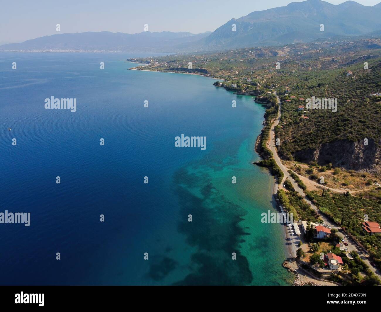 Aerial view of Kitries fish village at dusk Stock Photo - Alamy