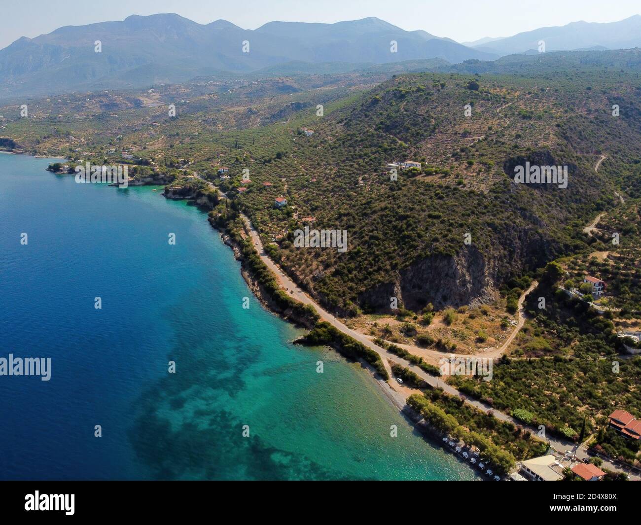 Aerial view of Kitries fish village at dusk Stock Photo - Alamy