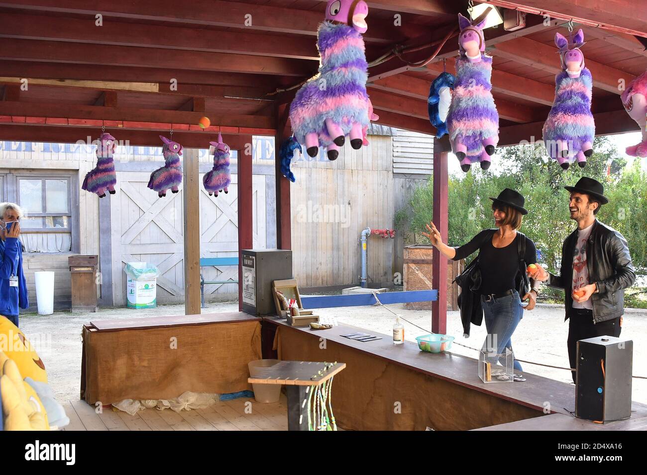 Rome, Ita. 10th Oct, 2020. Actors Emy Bergamo and Ivan Boragine spend the day at Cinecitta ...
