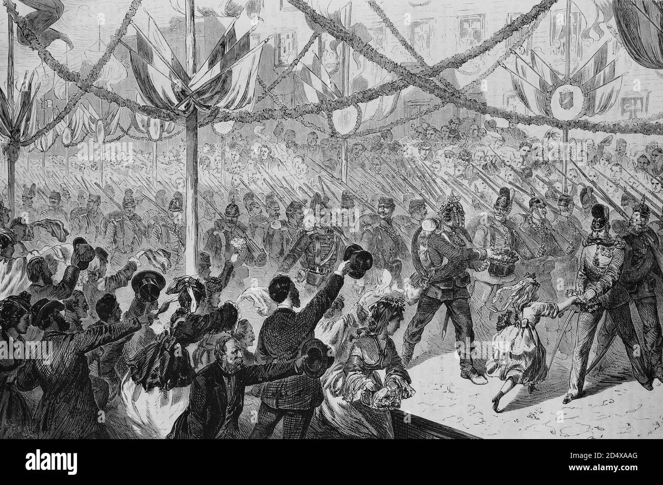 Combined battalions during the triumphal entry into Berlin on 16 June ...