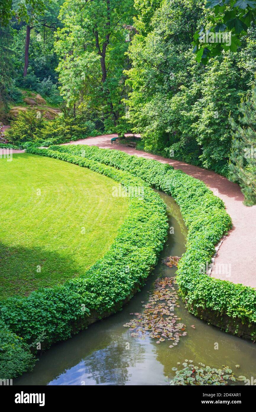 View of park Sofiyivska (botanical garden) in Uman city, Ukraine Stock ...