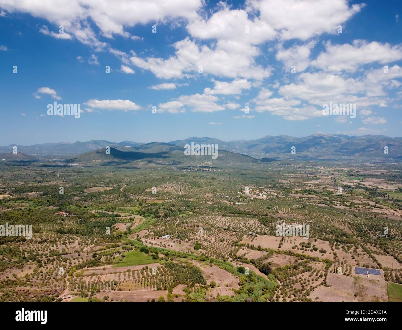 Aerial view of countryside and crop fields at Autumn Stock Photo - Alamy