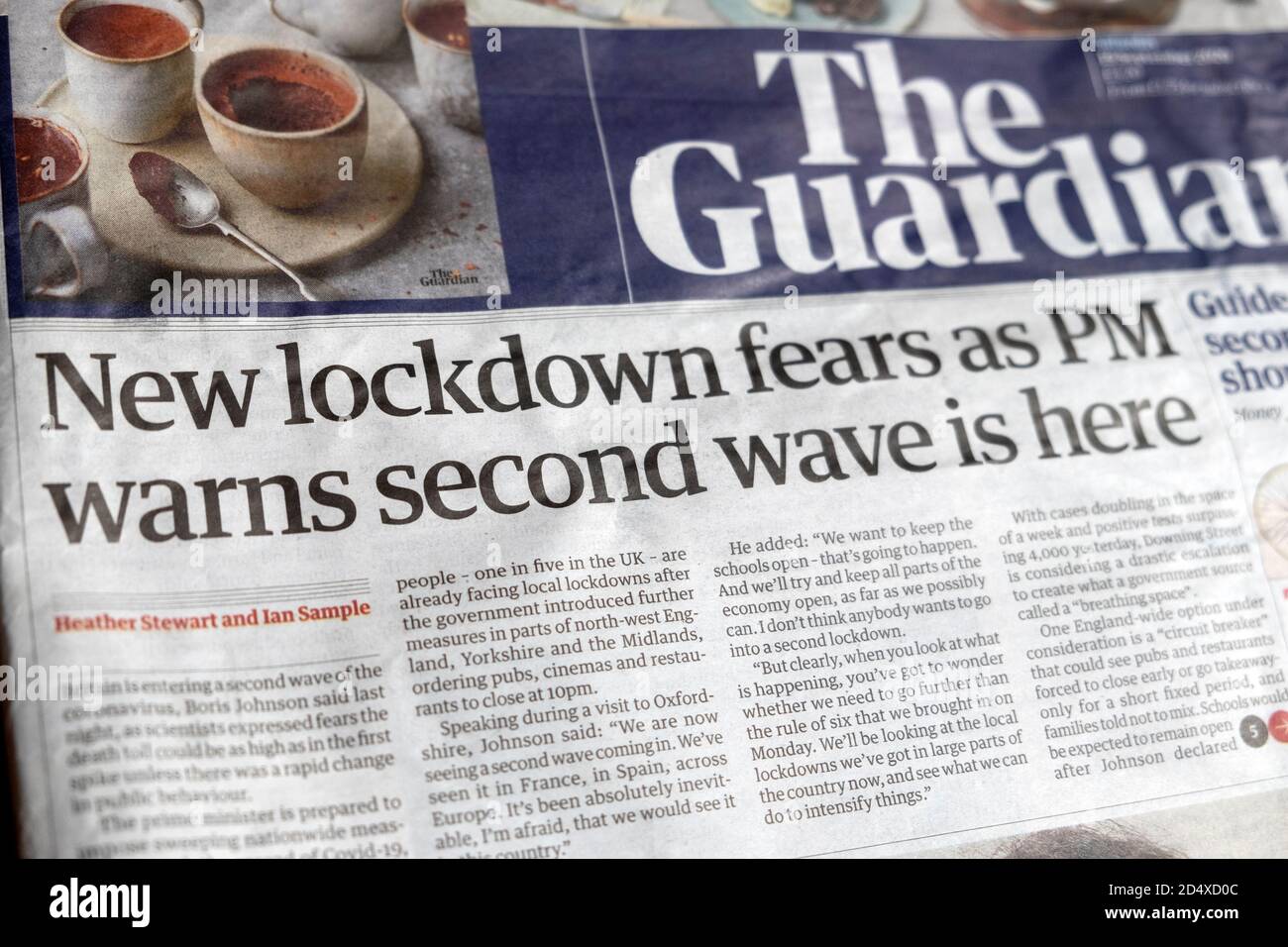 "New lockdown fears as PM warns second wave is here" covid 19 front ...