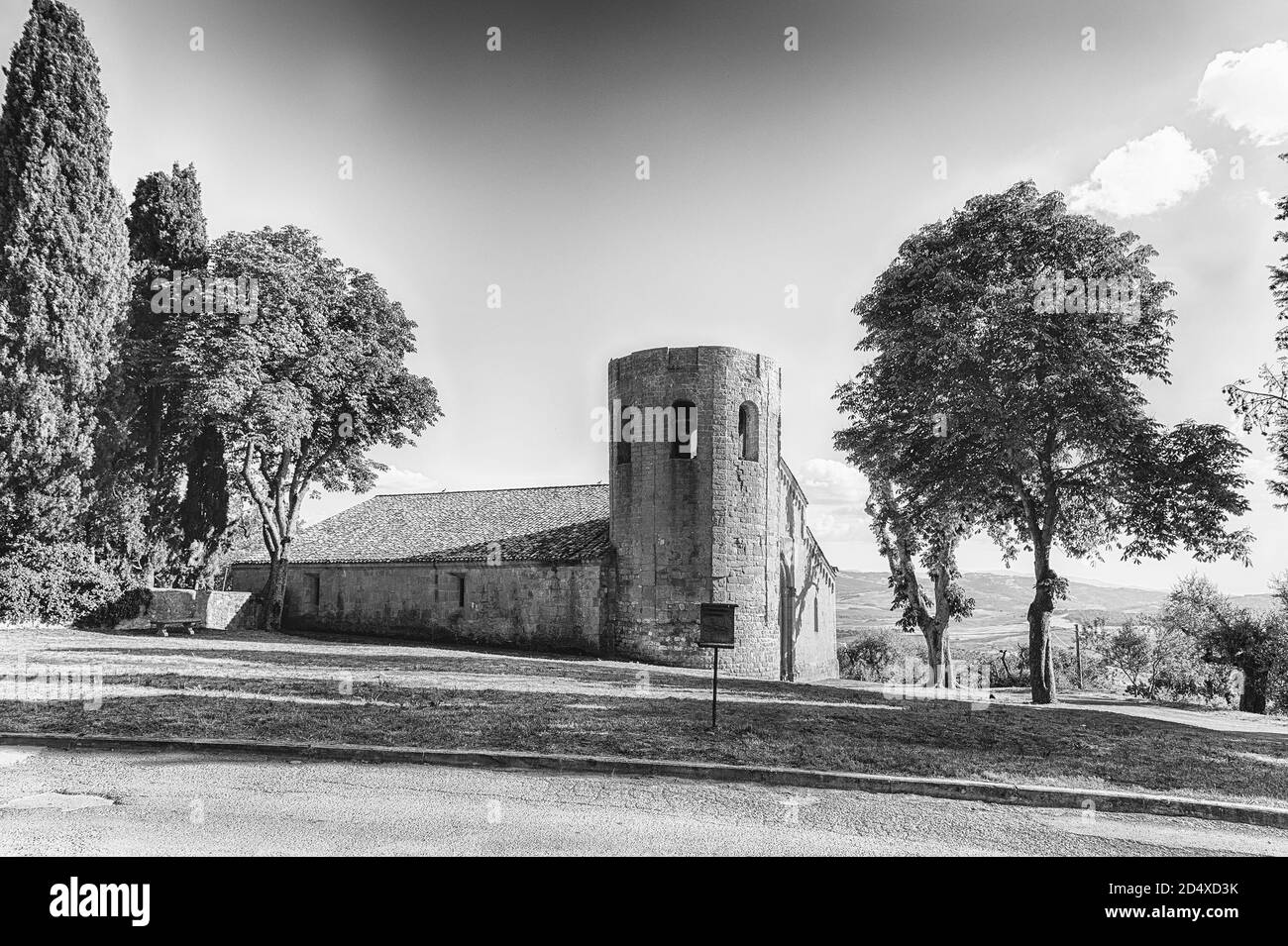 Old church in the countryside in Tuscany, Italy. Concept for life in ...