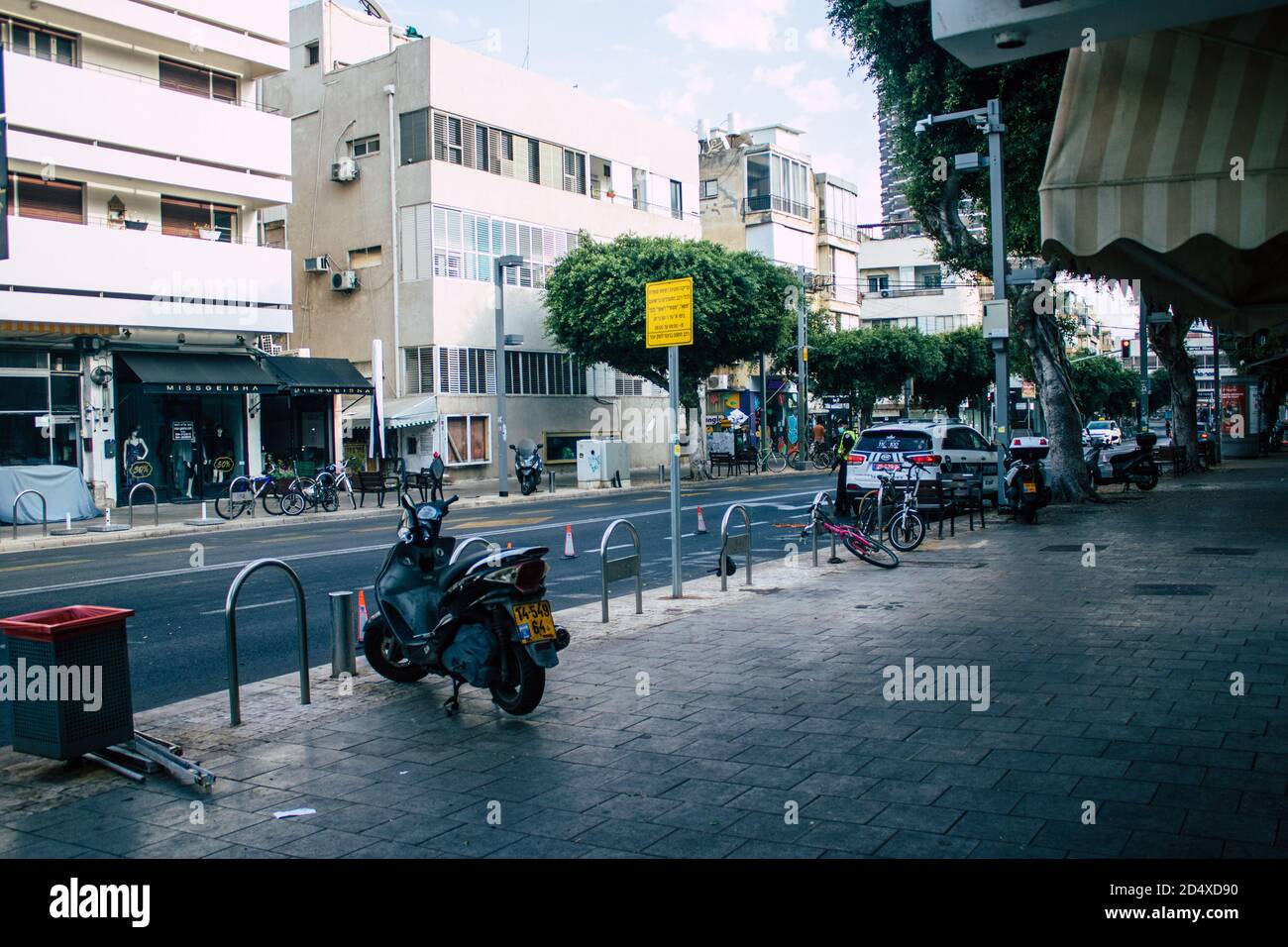 Tel Aviv Israel October 10, 2020 View of an Israeli National Police ...