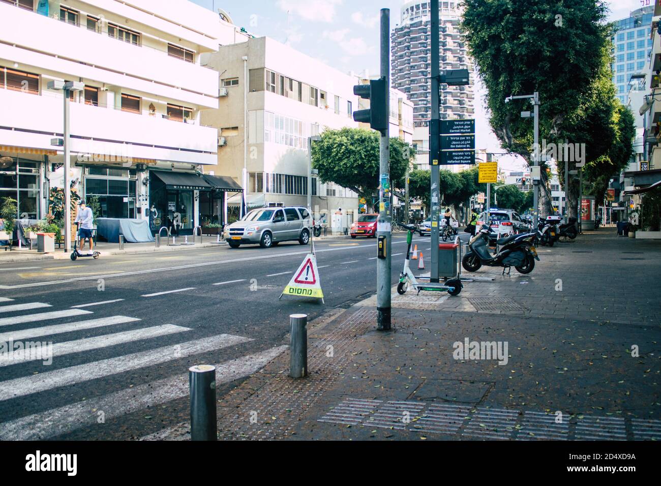 Tel Aviv Israel October 10, 2020 View of an Israeli National Police ...
