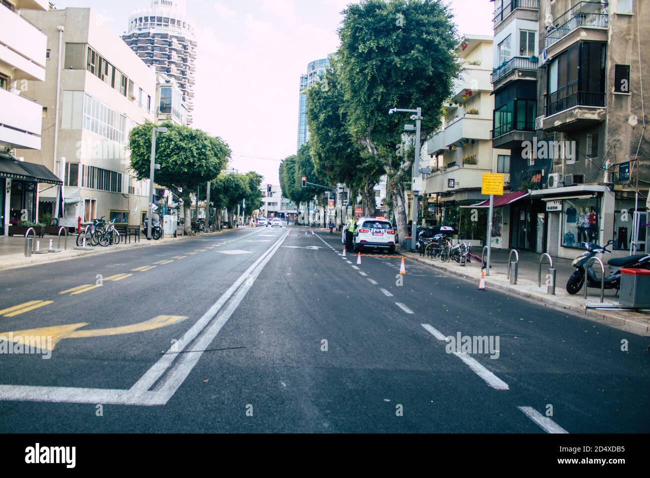 Tel Aviv Israel October 10, 2020 View of an Israeli National Police ...