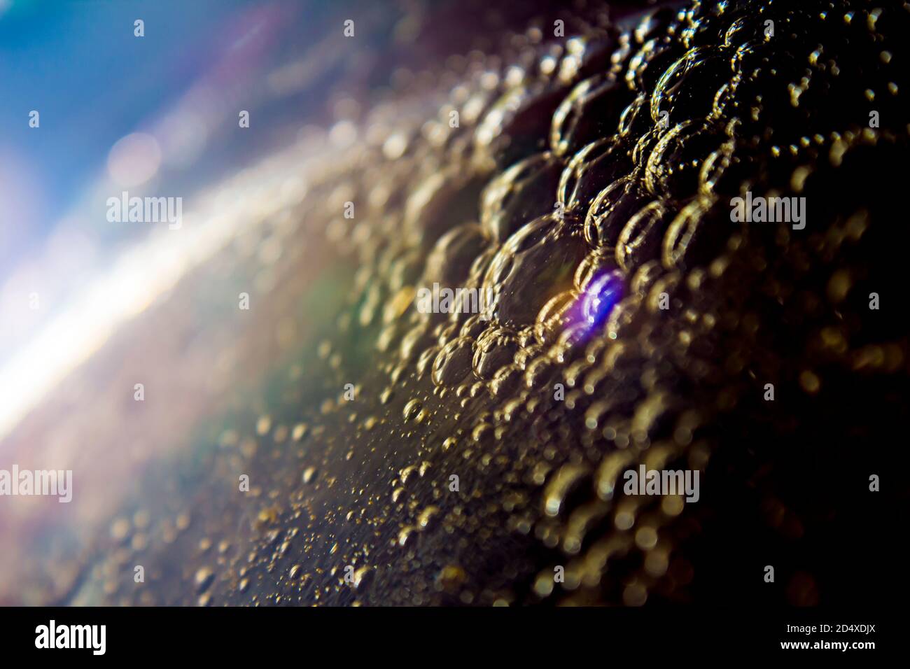 Strange planet on the sunset, constellations of bubbles Stock Photo - Alamy