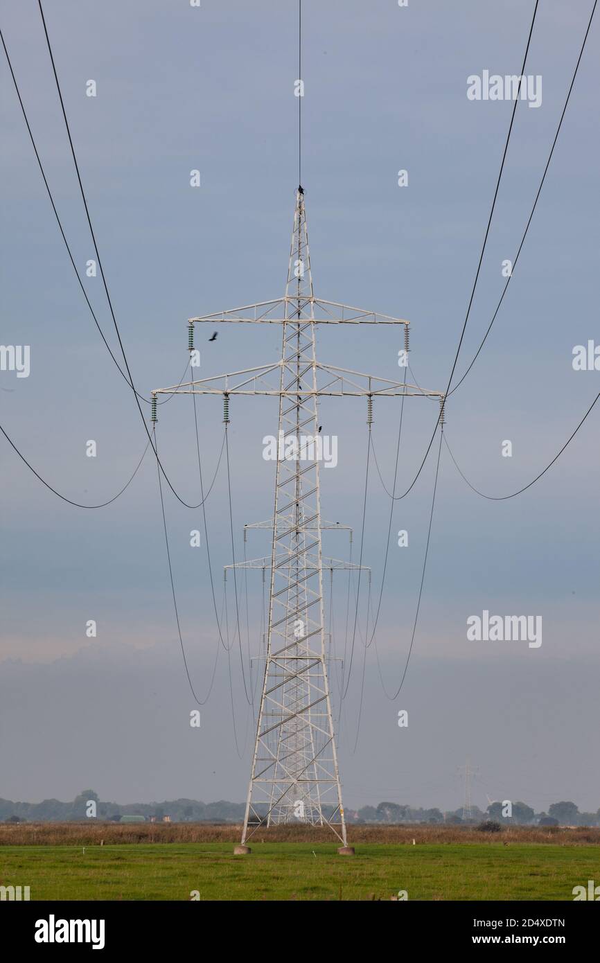 Power lines going pylon hi-res stock photography and images - Alamy