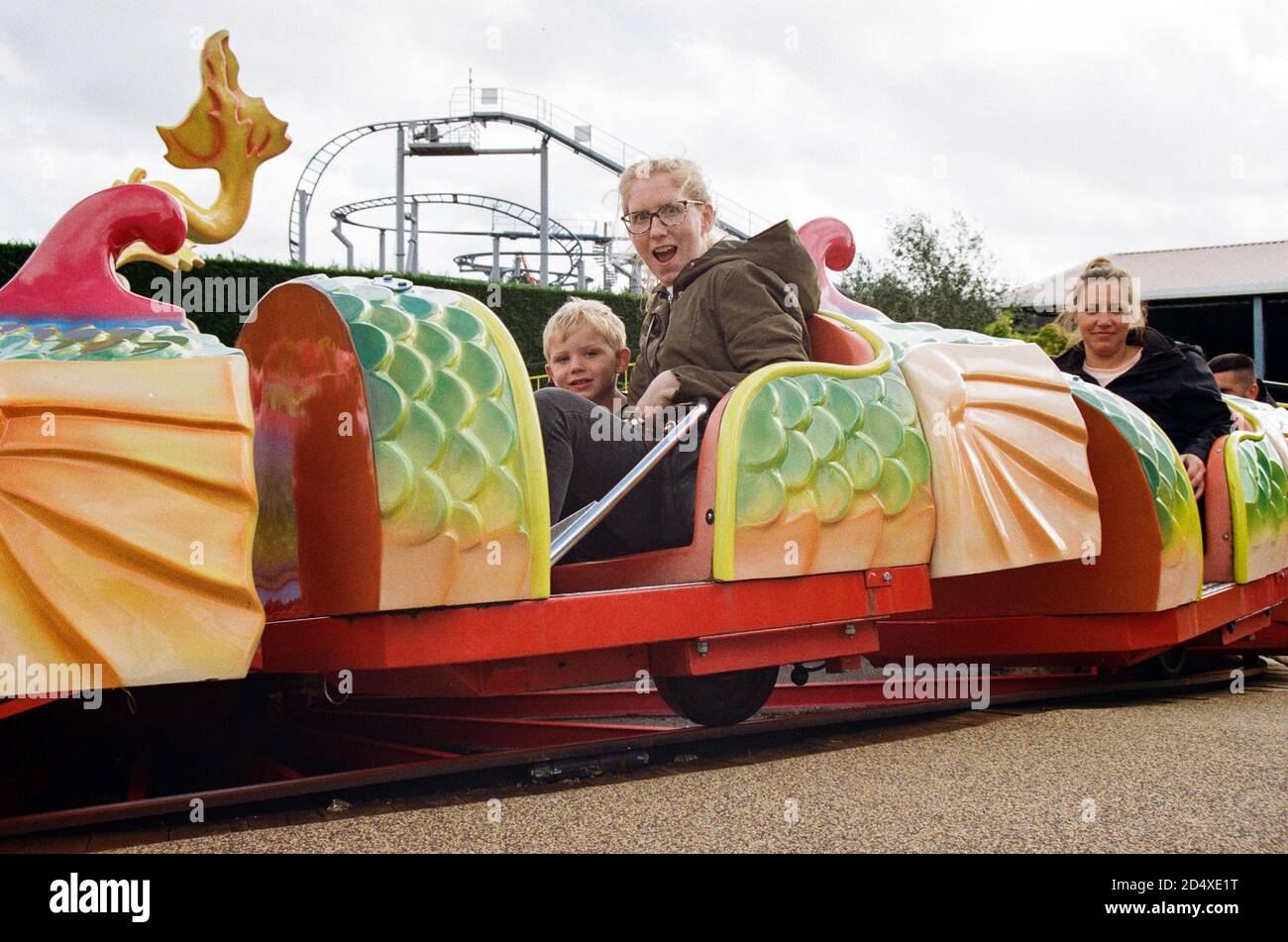 Dragon ride at Paulton's Park, Southampton, England, United Kingdom ...
