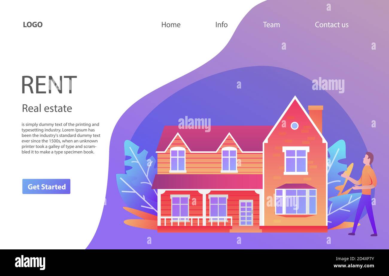 Houses For Rent.Property rental search. Website banner concept Stock ...