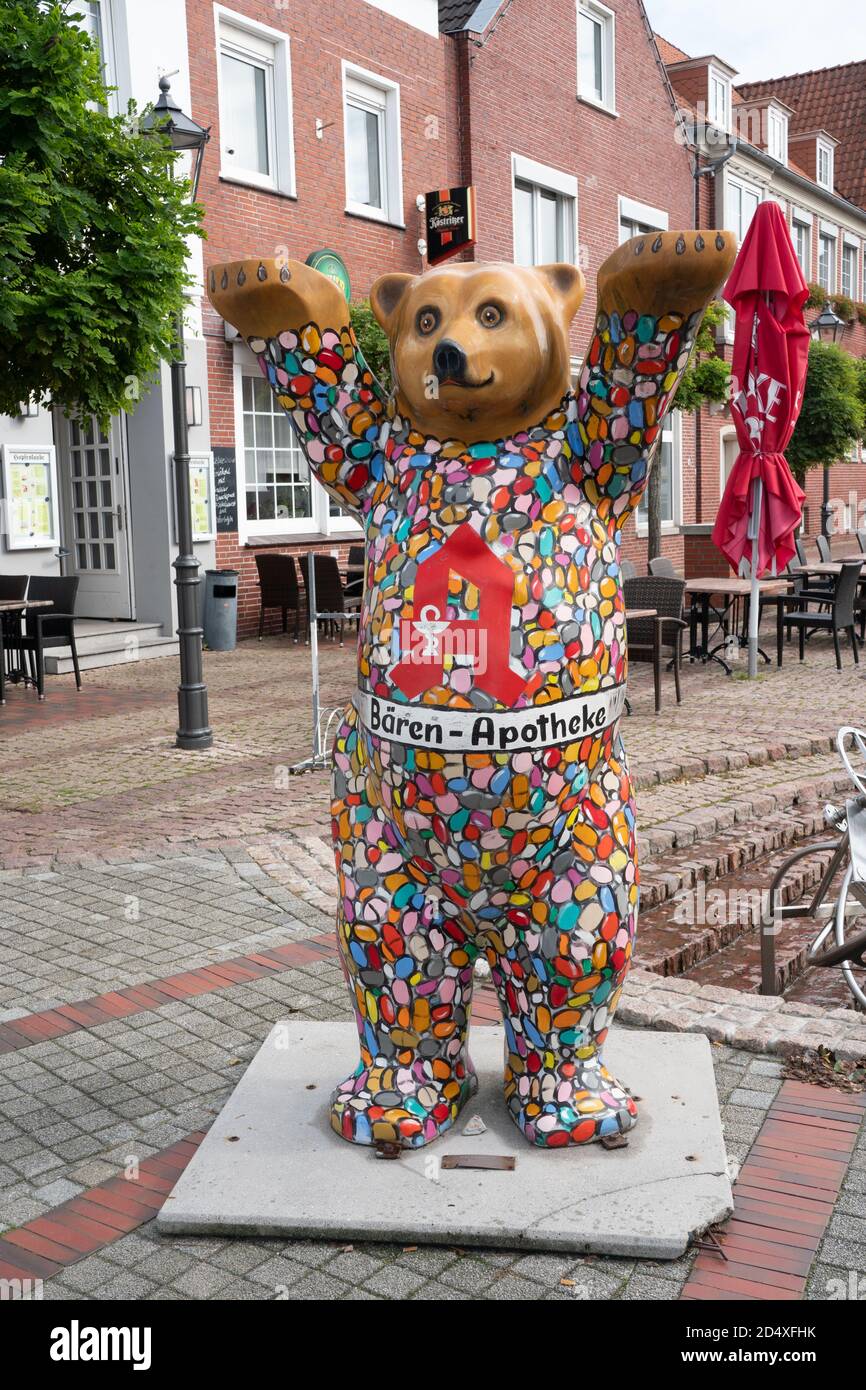 Buddy Bear artwork in the town of Esens. East Frisia. Germany Stock ...