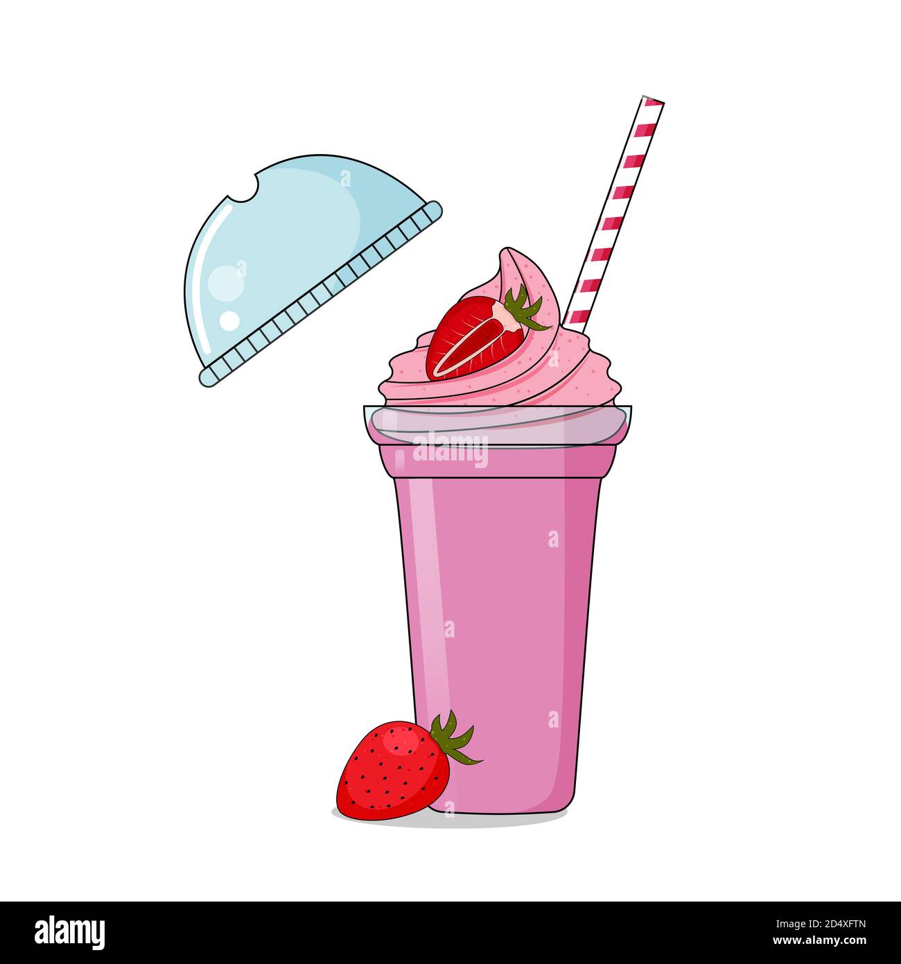 Strawberry Milkshake Clipart