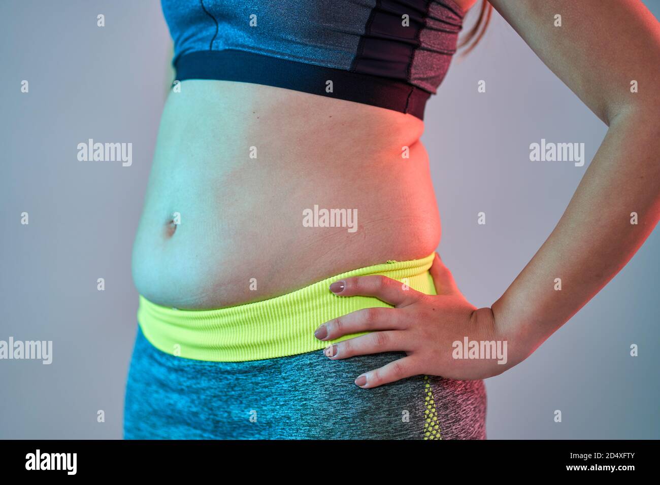 Closeup of an overweight woman's body Stock Photo - Alamy