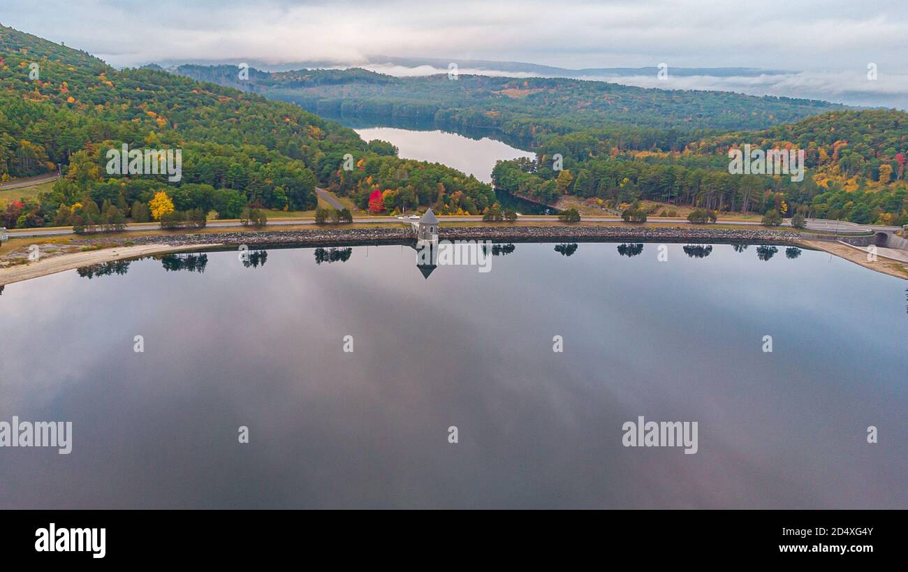 The Tower view of Saville Dam, Connecticut Stock Photo - Alamy