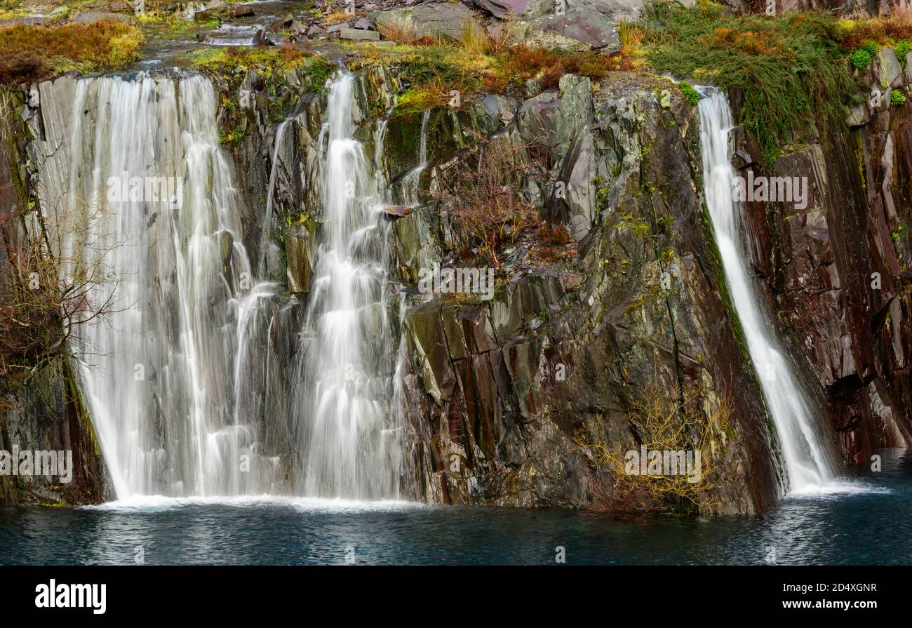 Dinorwic quarry waterfall hi-res stock photography and images - Alamy