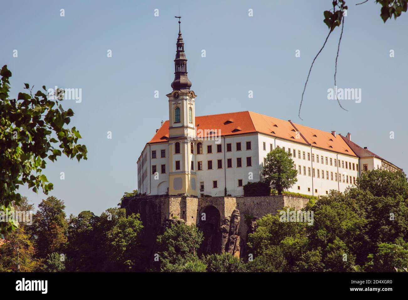 Decin castle, Czech republic Stock Photo - Alamy