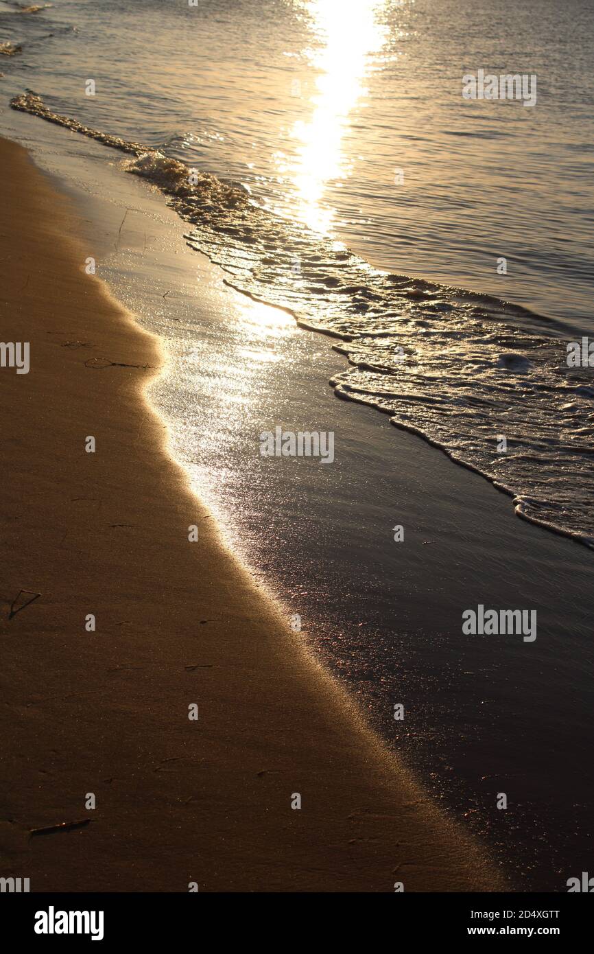 Sunset on the Brazilian beach Stock Photo - Alamy