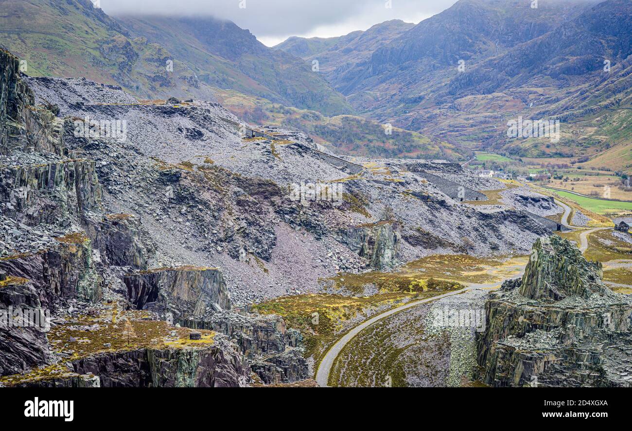 Dinorwic Slate Quarry - North Wales Stock Photo - Alamy