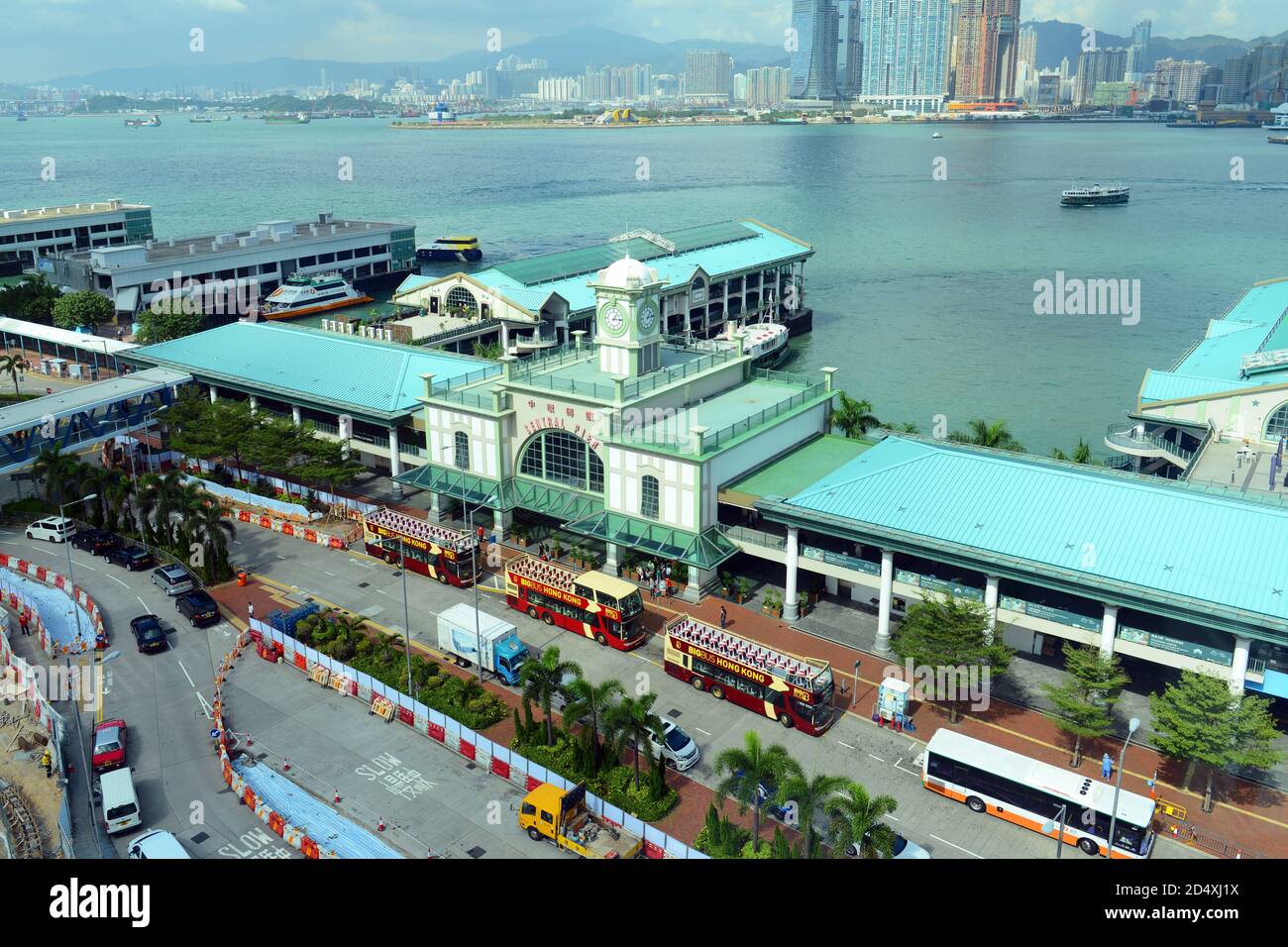 Star Ferry Central Pier in Hong Kong Island, Hong Kong. Star Ferry is a ...