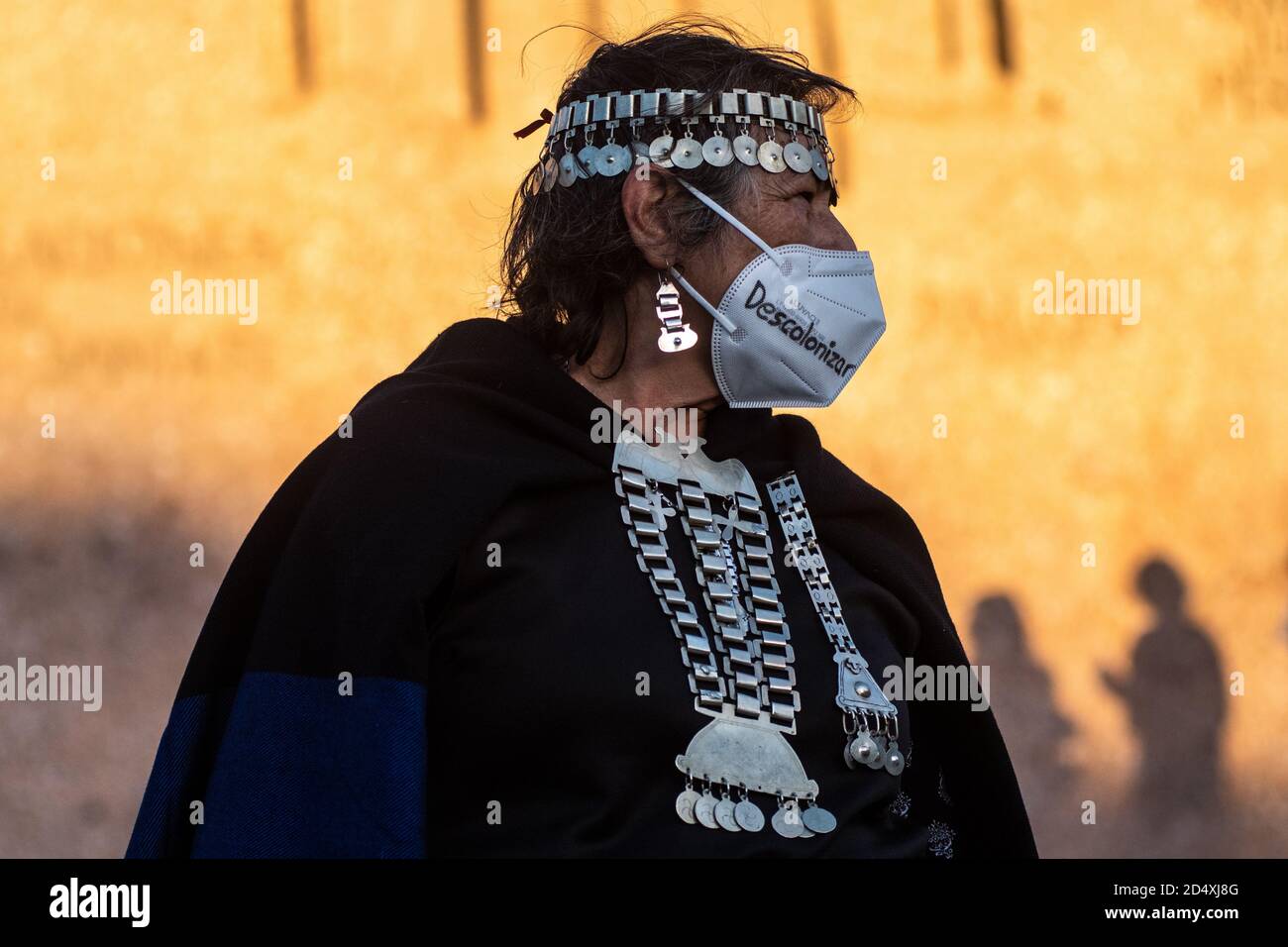 Madrid, Spain. 11th Oct, 2020. A woman dressed with traditional clothes ...