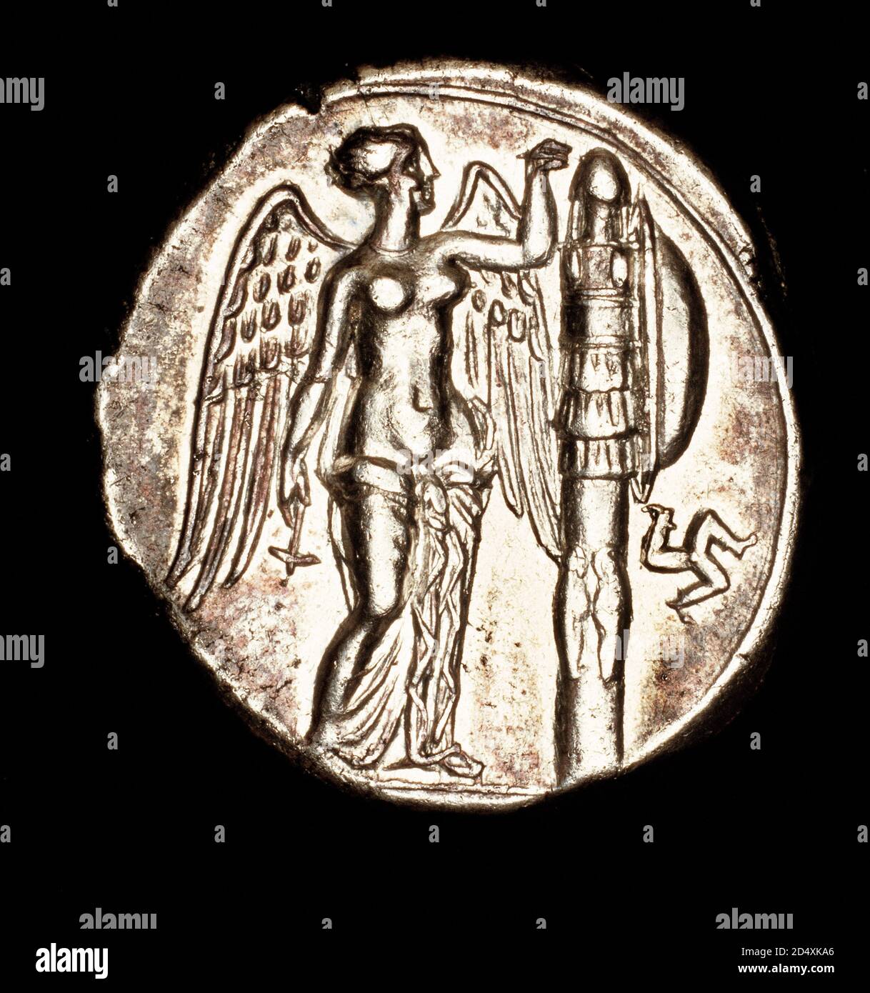 Rare Ancient Greek Coin, Silver Tetradrachm, Nike with Armour, Kora 317 ...