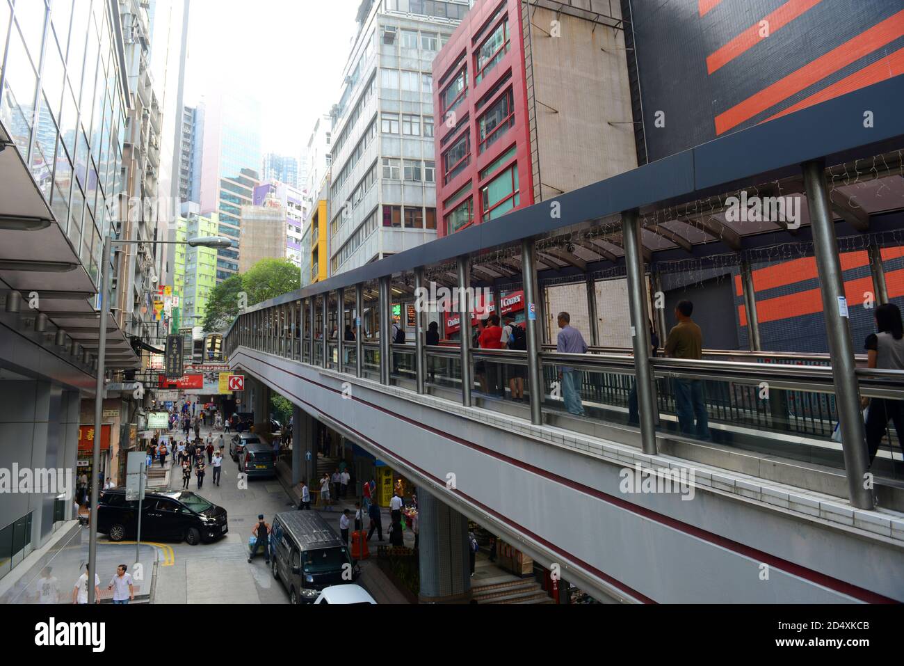 Cochrane Road and Central Mid-Levels Escalator in Hong Kong. Central ...