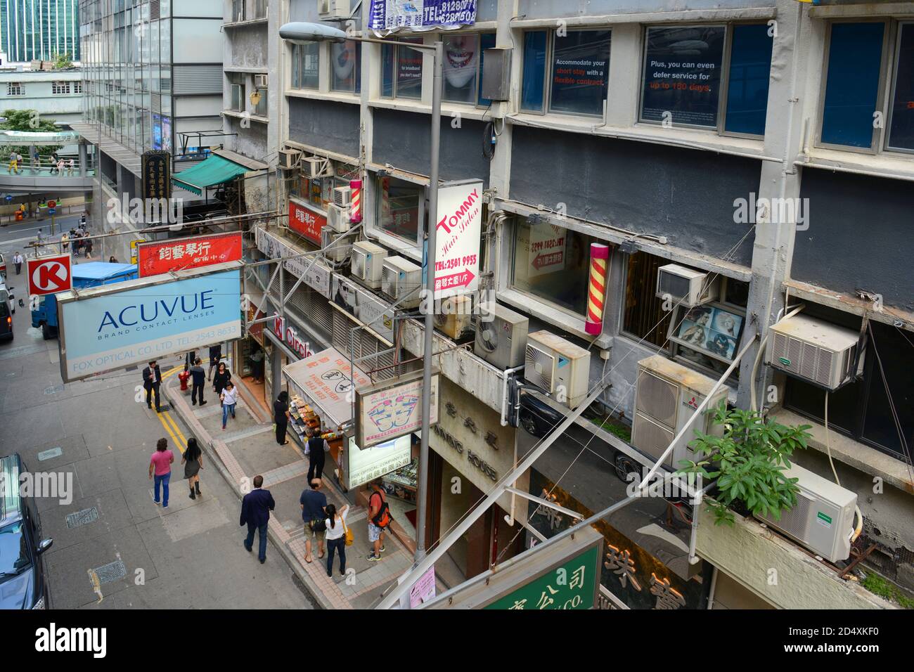 Cochrane Road from Central Mid-Levels Escalator in Hong Kong, China ...