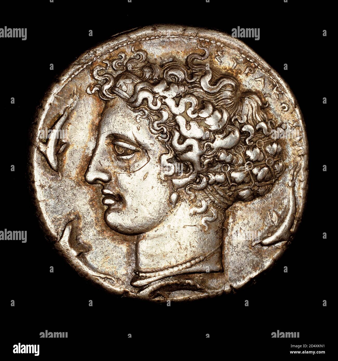 Rare Ancient coin, 405 BC Syracuse Stock Photo - Alamy