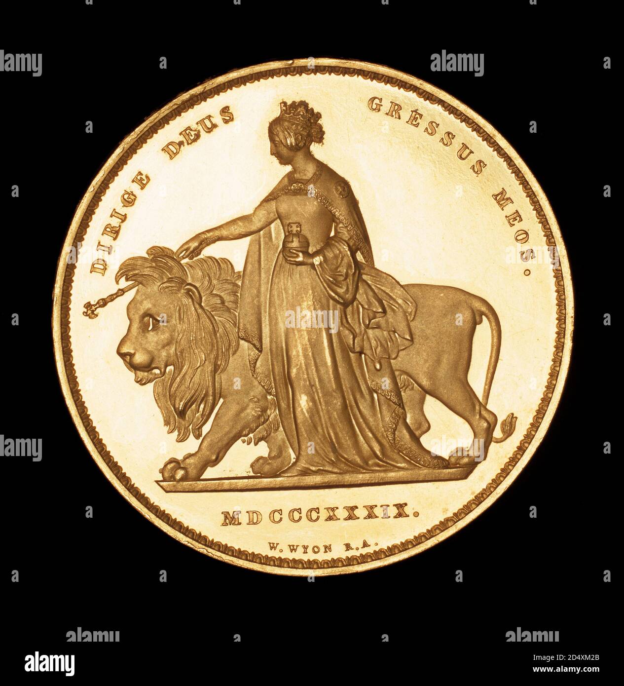 Una and the lion coin 1839 hi-res stock photography and images - Alamy