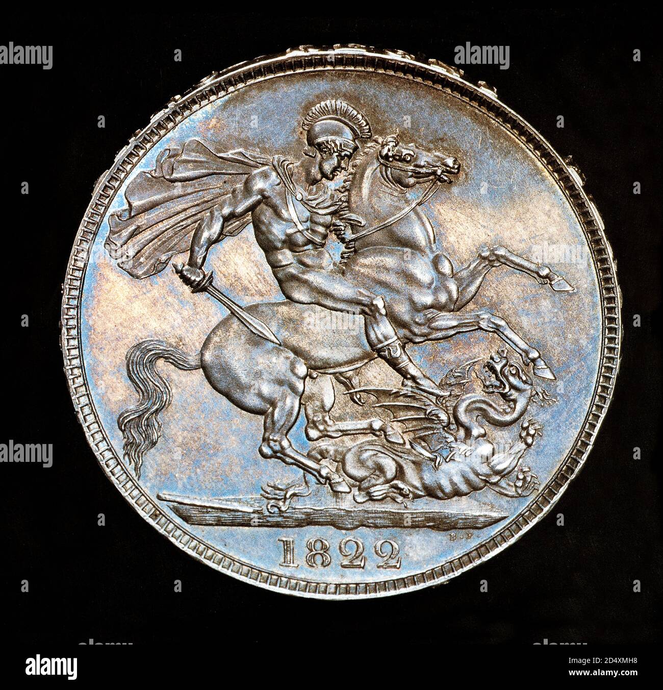 Rare British Coin, King George IV, Proof Silver Crown, Patron saint of ...