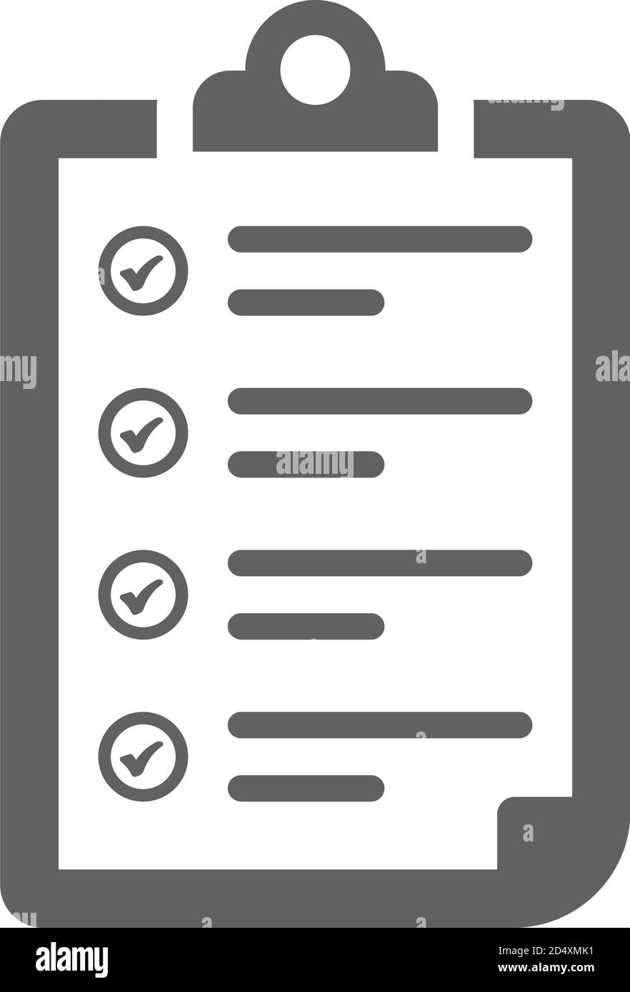 Checklist icon flat style isolated on background. Checklist sign symbol ...