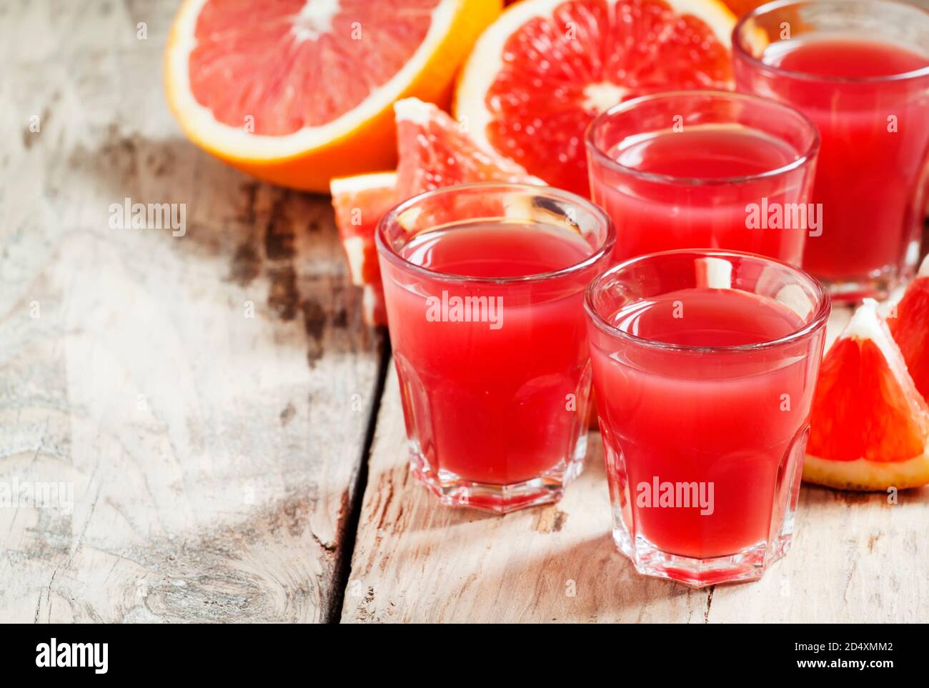 Red cocktail with vodka and bloody orange juice selective focus Stock ...