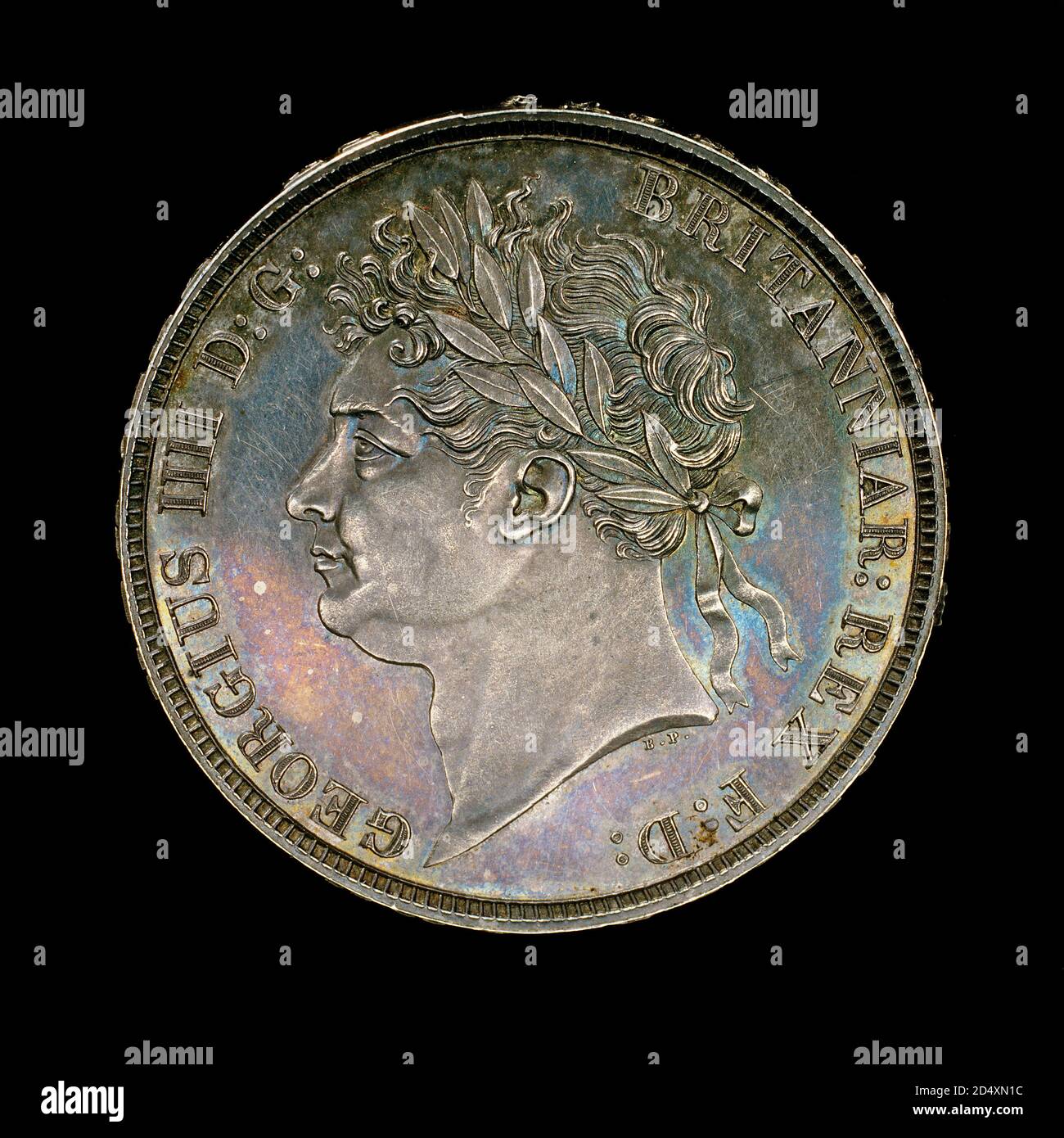 Silver crown, England, George IV Stock Photo - Alamy