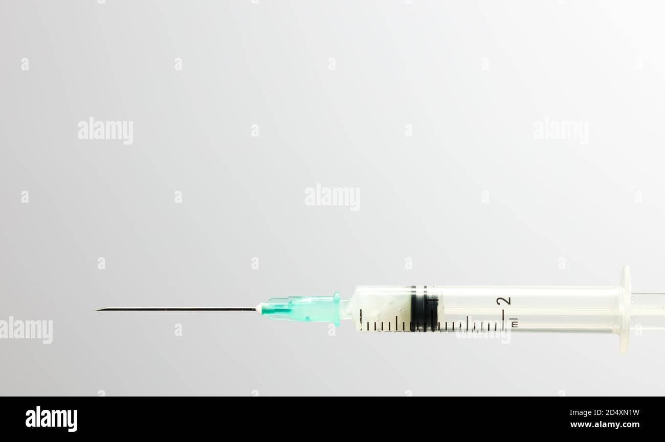 medical syringe cannula with white background Stock Photo - Alamy
