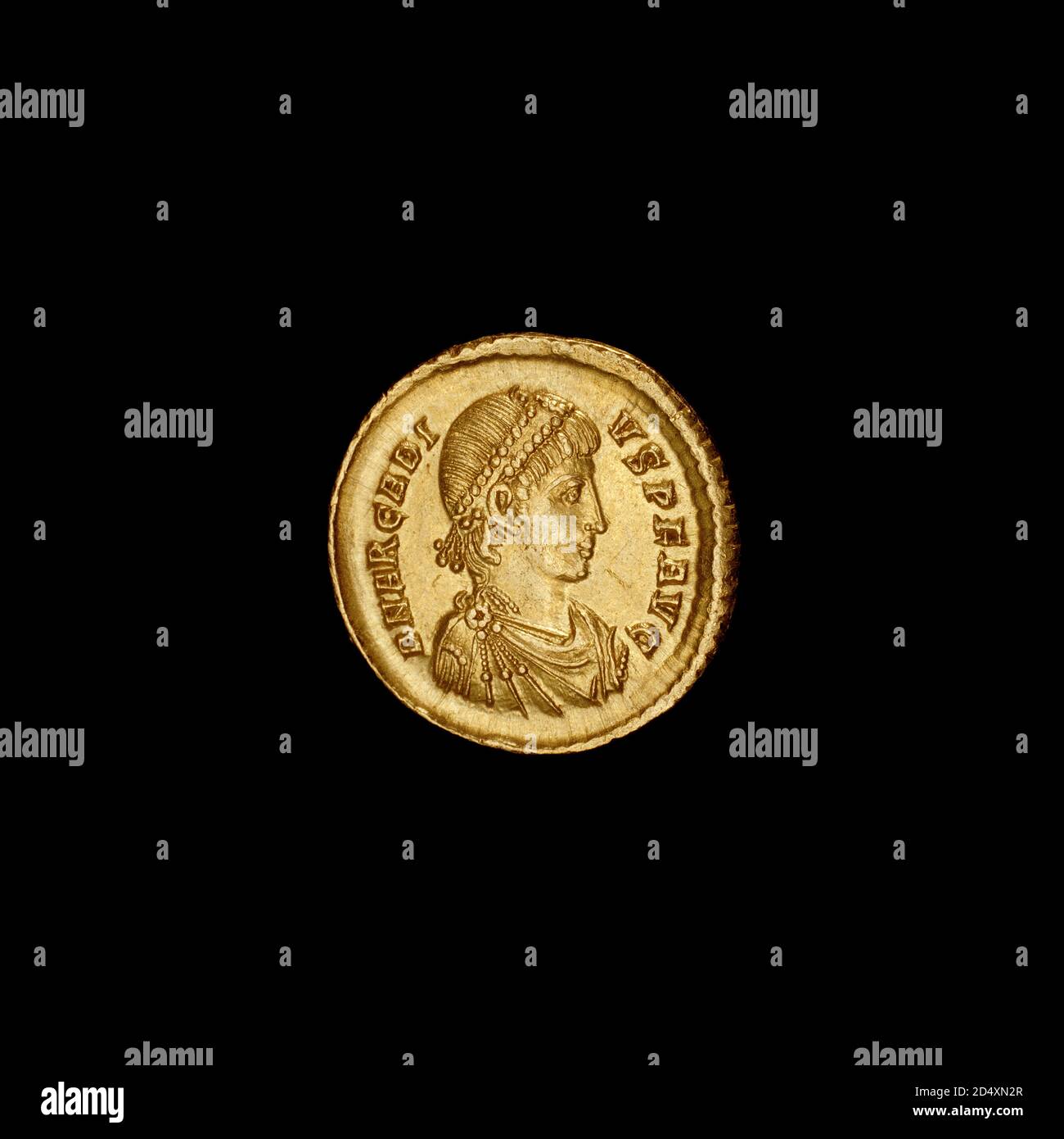 Ancient Constantinople Coin depicting Arcadius, 383-408AD Stock Photo ...