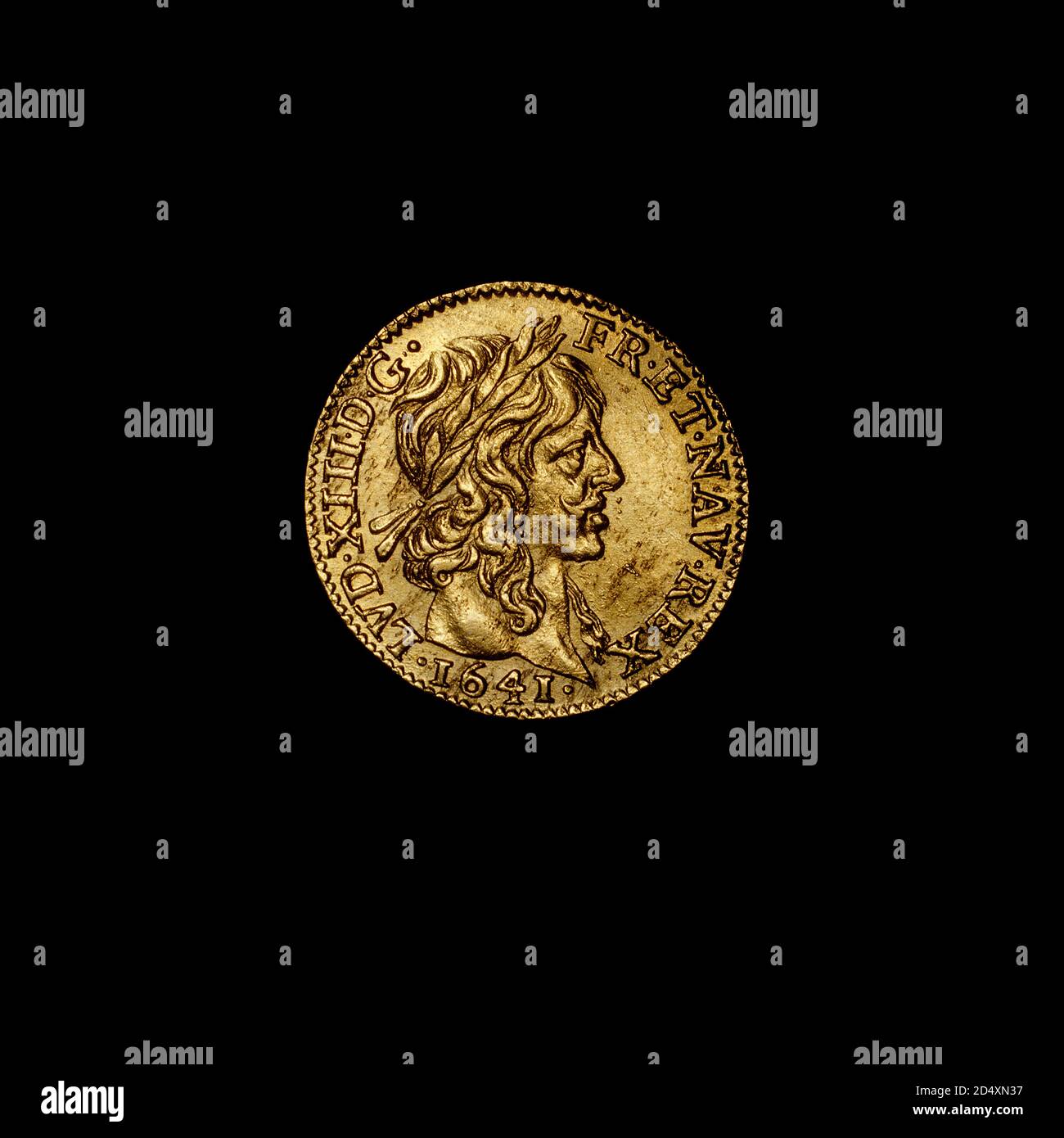 French Coin depicting Louis XIII, 1610-1643 AD Stock Photo - Alamy