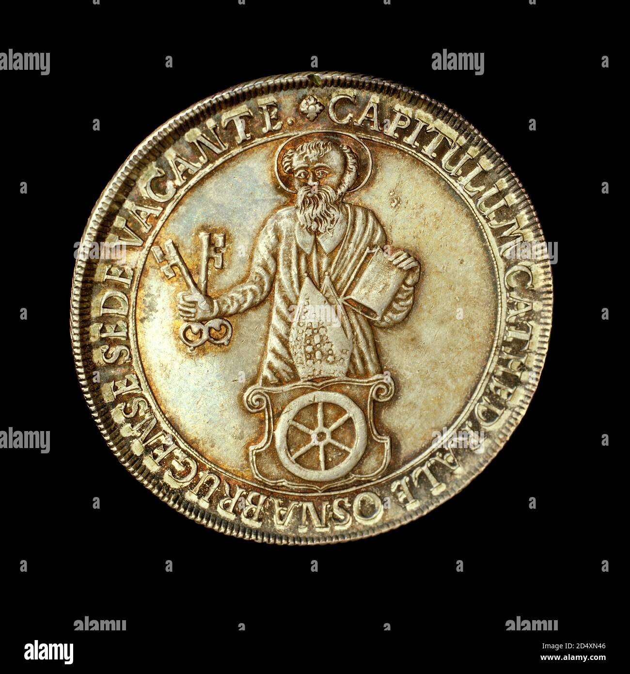 German Coin depicting full length figure of St. Peter, Patron Saint of ...