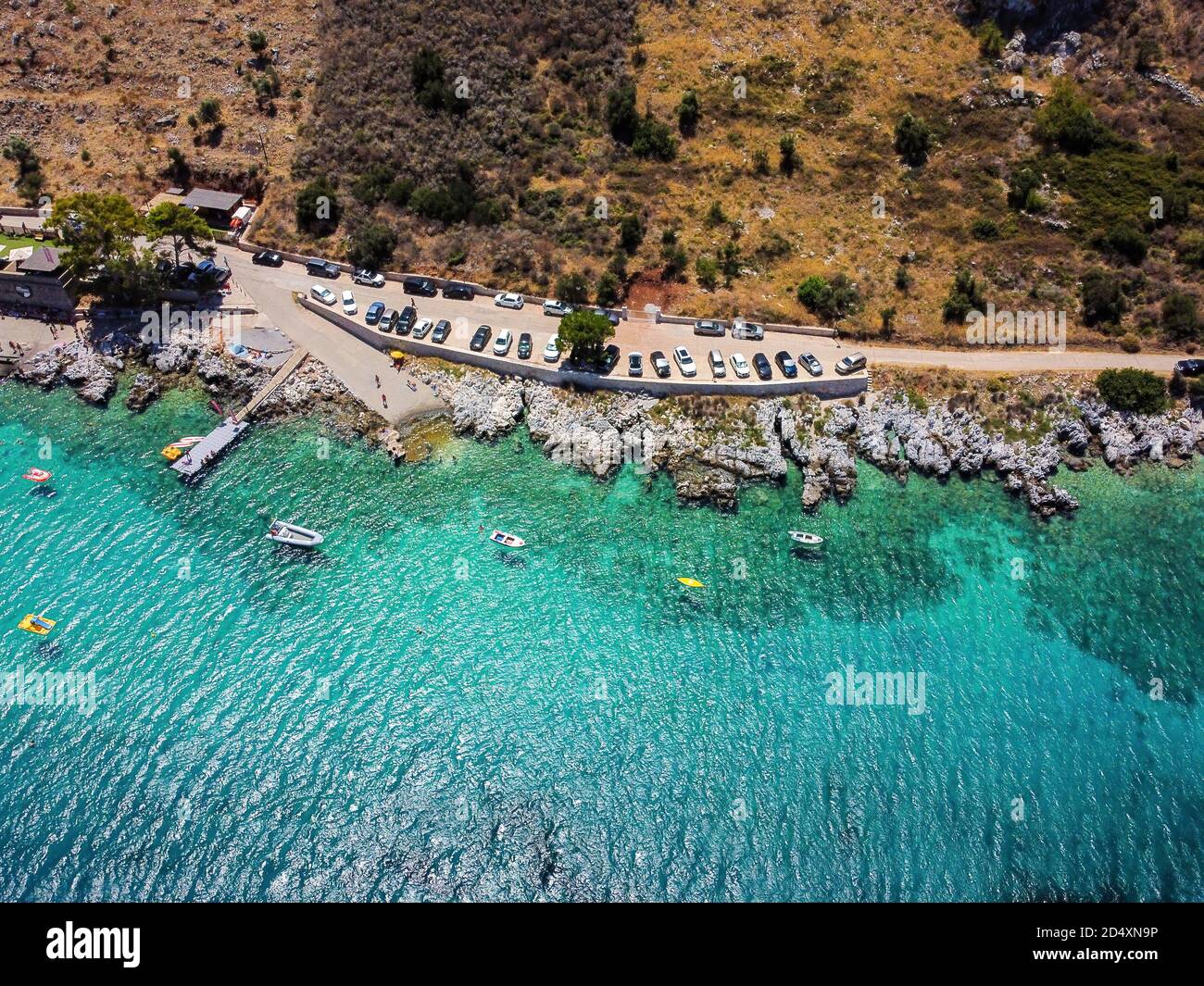 Aerial view of Limeni fish village in Mani, Greece Stock Photo - Alamy
