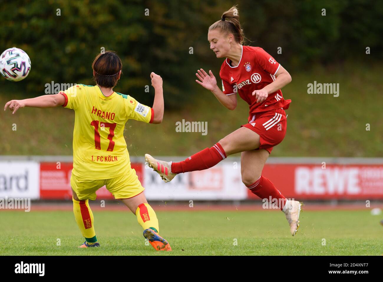 Aschheim, Germany. 11th Oct, 2020. Andrea Gavric (#18 FC Bayern München ...