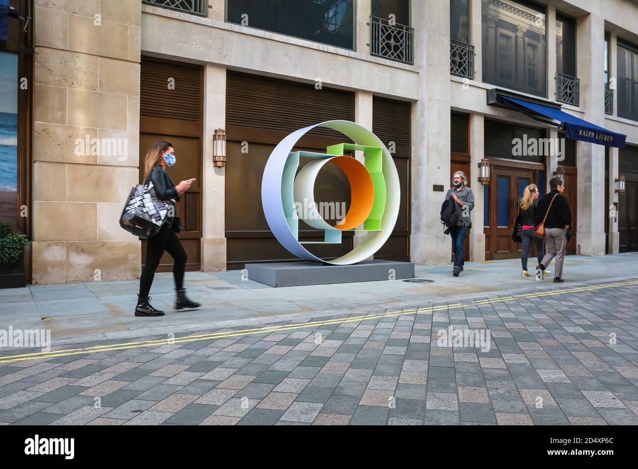 London, UK. 07 October 2020. Mayfair Sculpture Trail. Sculpture 'Lift ...